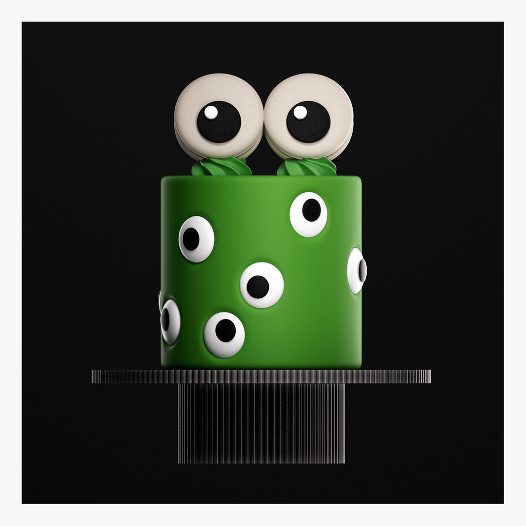 3D Halloween Monster Cake - TurboSquid 2122560