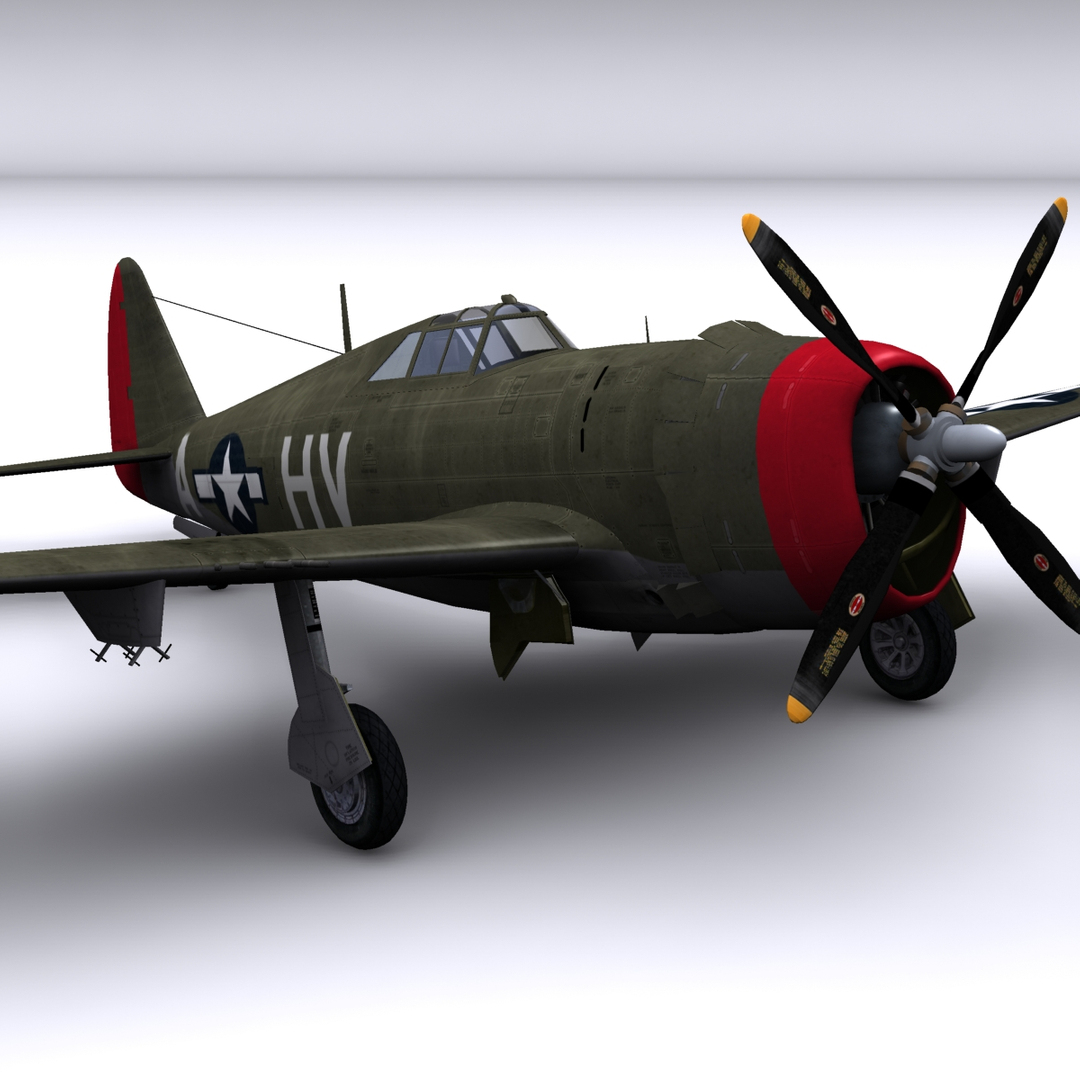 p-47 thunderbolt p-47d lt 3d model