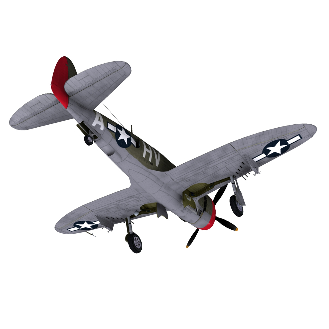 p-47 thunderbolt p-47d lt 3d model