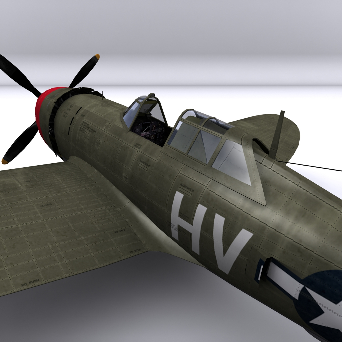 p-47 thunderbolt p-47d lt 3d model