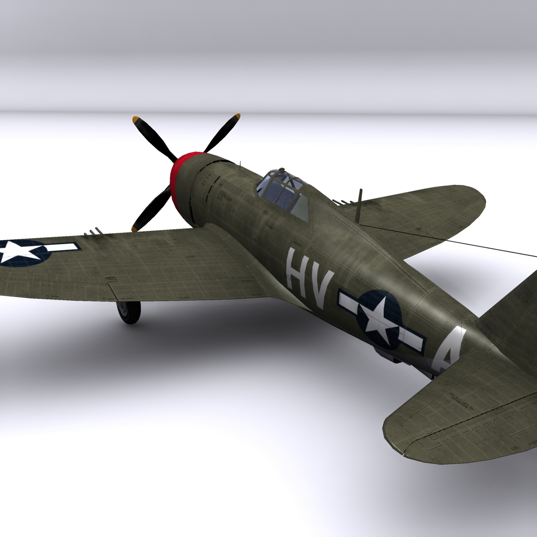 p-47 thunderbolt p-47d lt 3d model