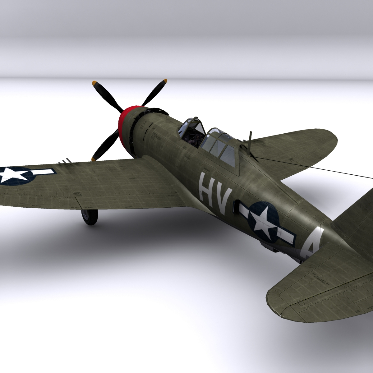 p-47 thunderbolt p-47d lt 3d model