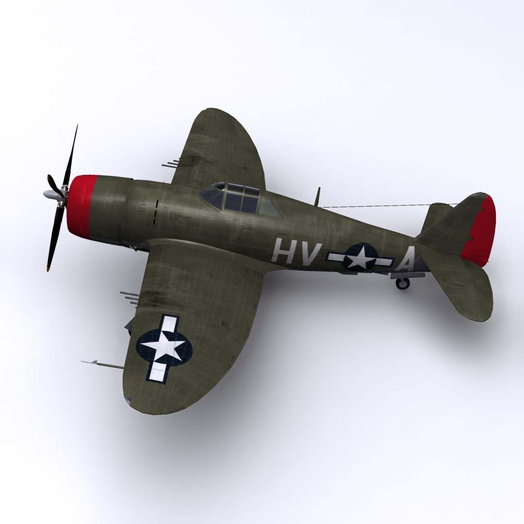p-47 thunderbolt p-47d lt 3d model