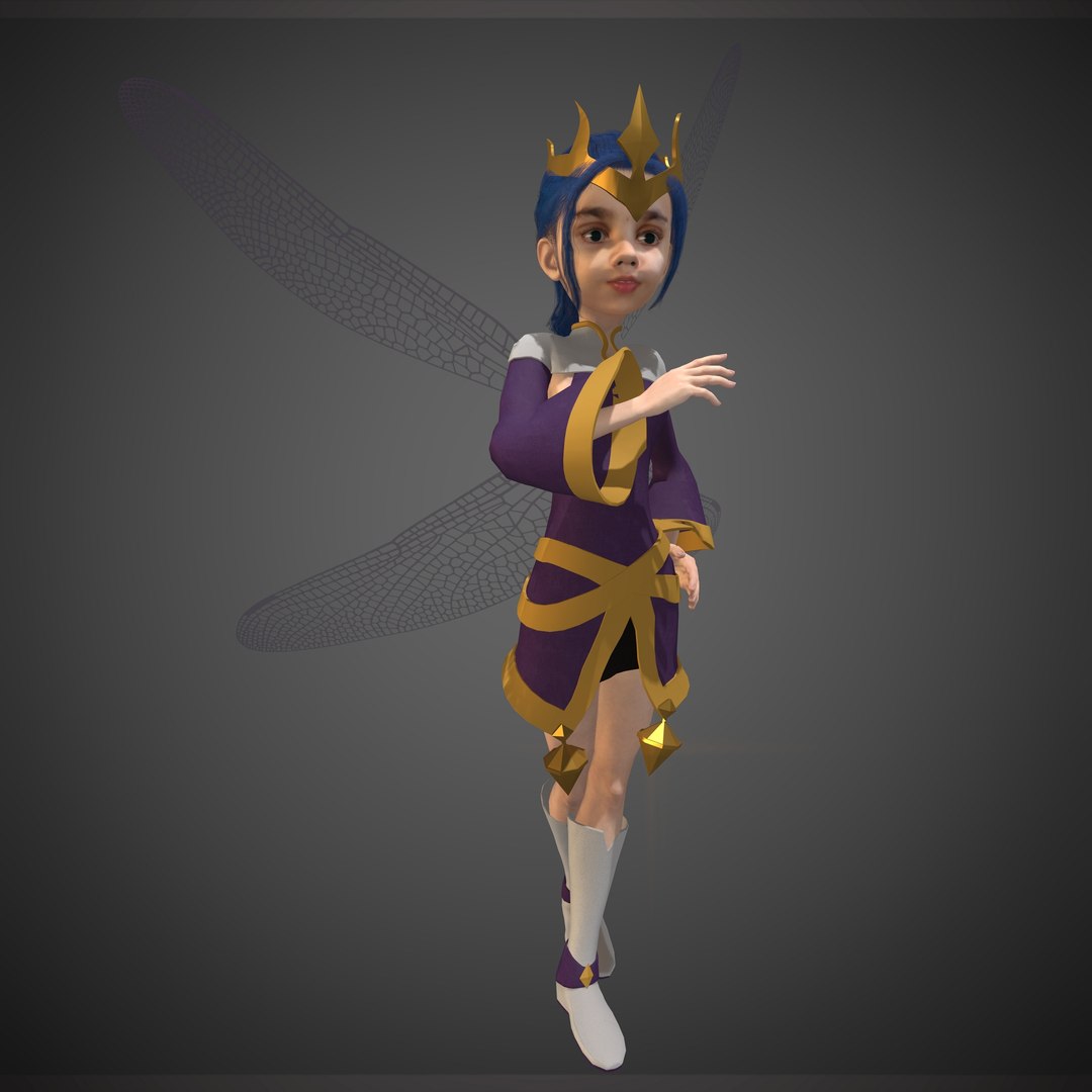 Fairy Dragonfly Princess 3D Model - TurboSquid 1820148