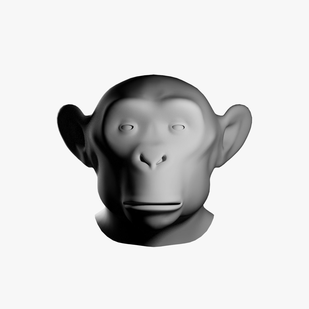 3D Monkey Head Model - TurboSquid 1991649