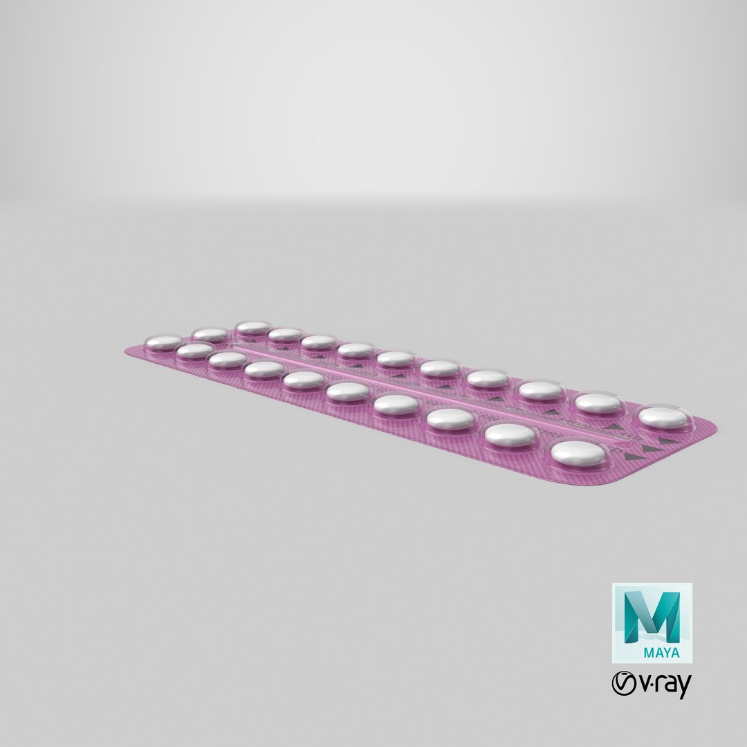 3D Model Birth Control Pills Pack - TurboSquid 2166150