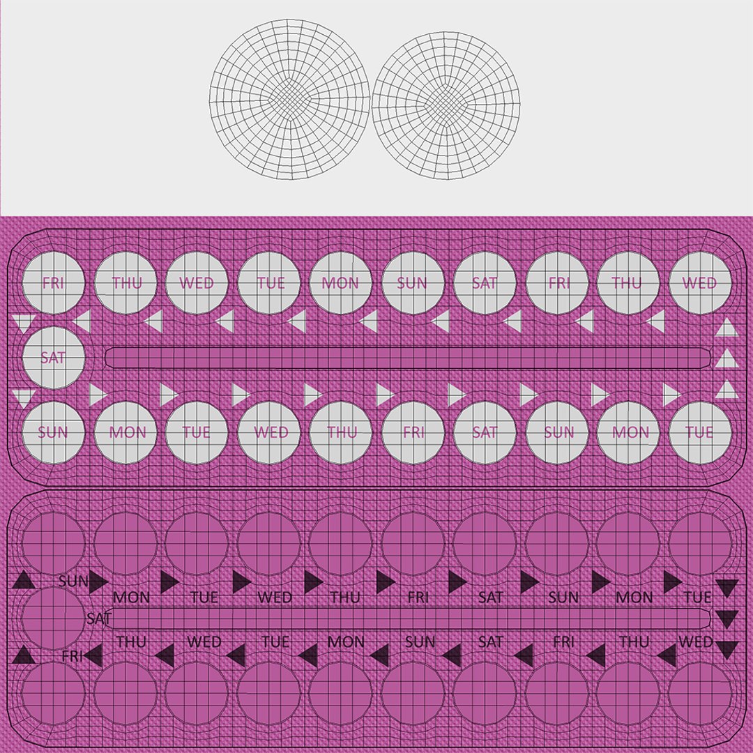 3D Model Birth Control Pills Pack - TurboSquid 2166150