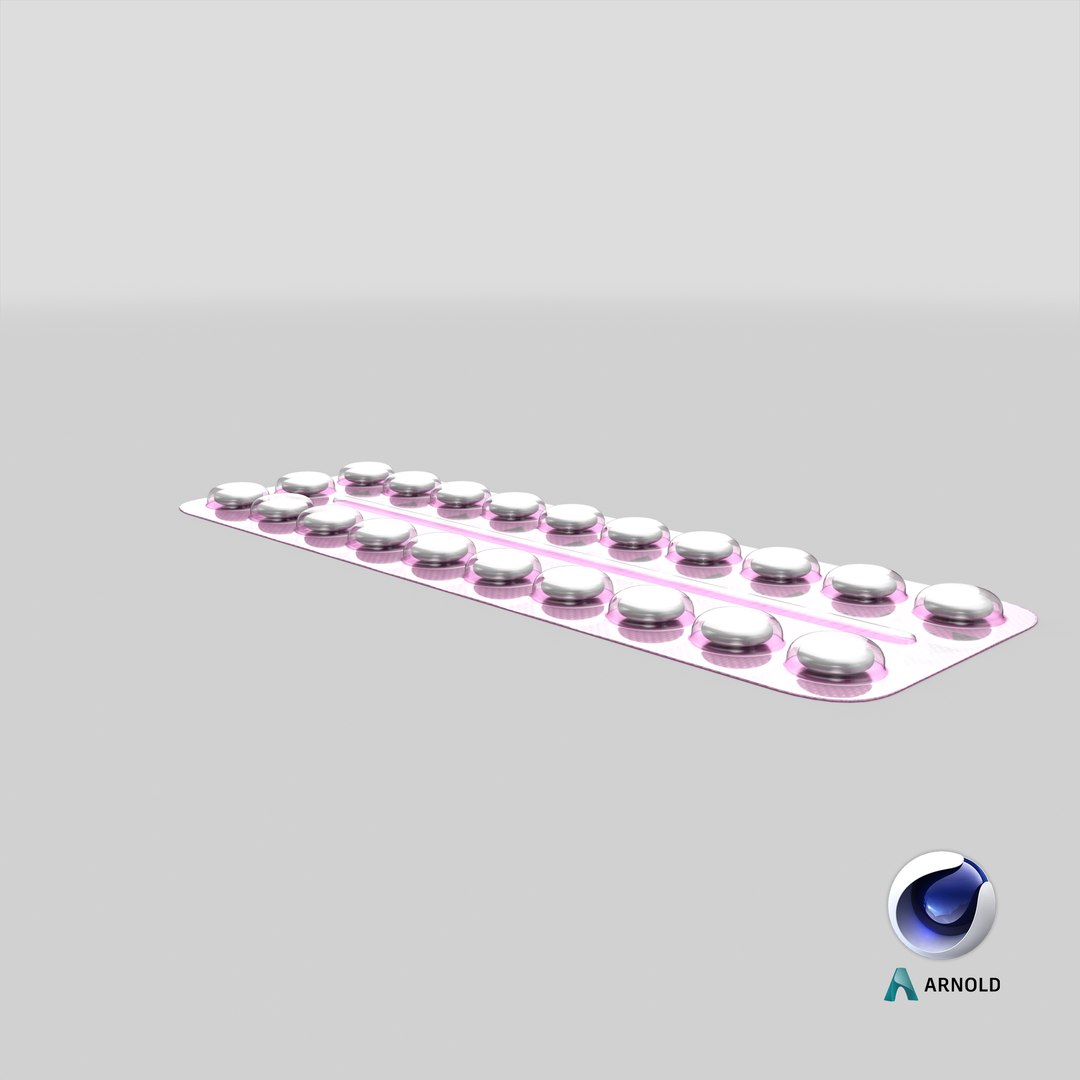 3D Model Birth Control Pills Pack - TurboSquid 2166150