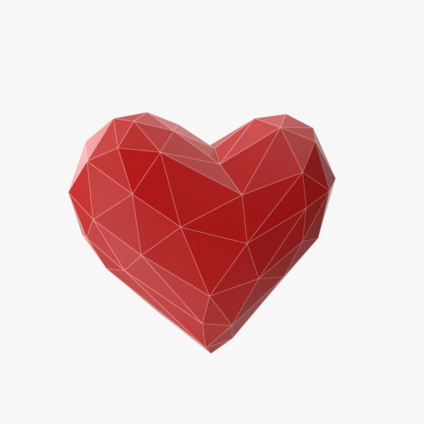 modelo 3d Low Poly Heart - TurboSquid 1245182