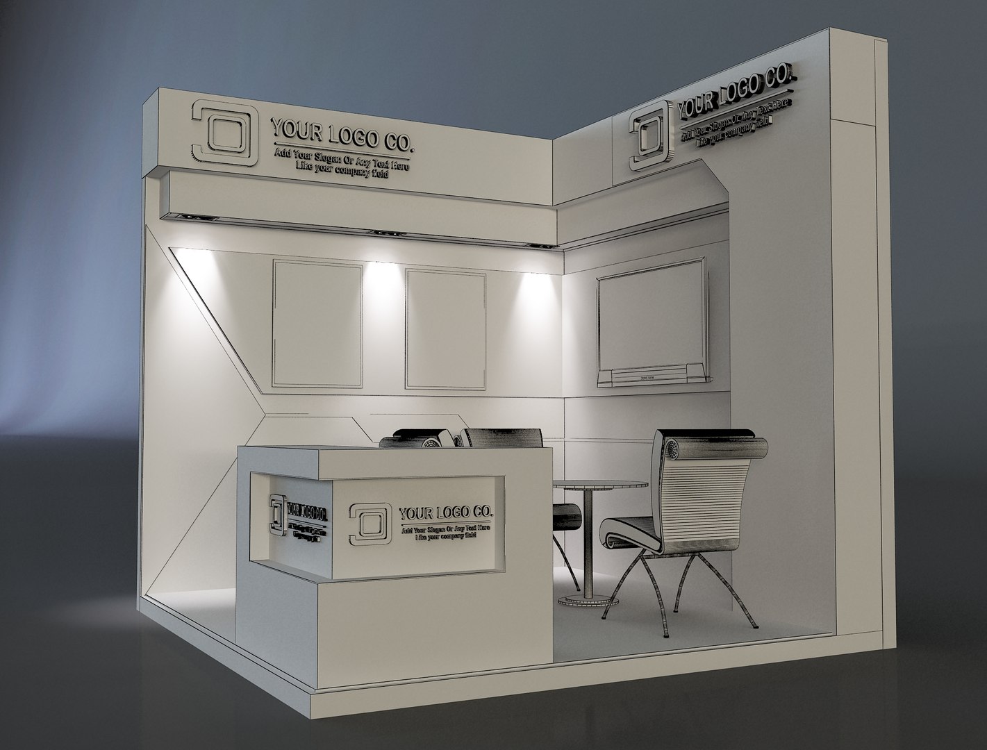 3D Booth Exhibition Stand a655c model - TurboSquid 2144849