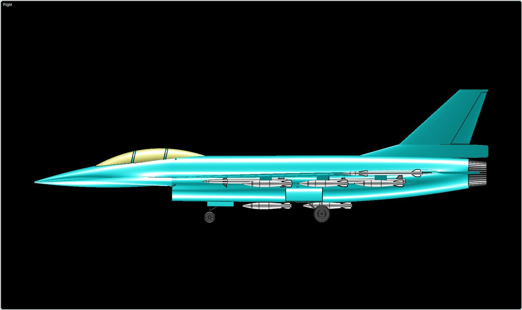 General Dynamics F-16xl Aircraft 3d Dwg