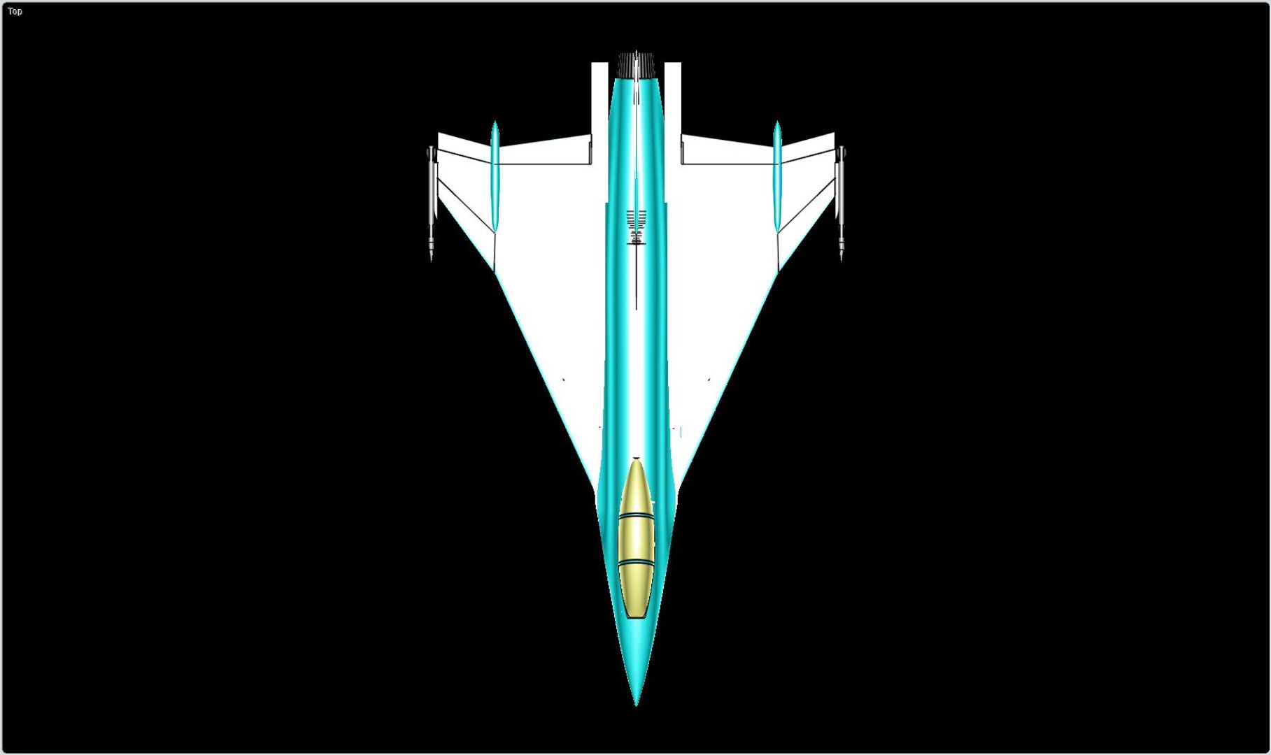 General Dynamics F-16xl Aircraft 3d Dwg