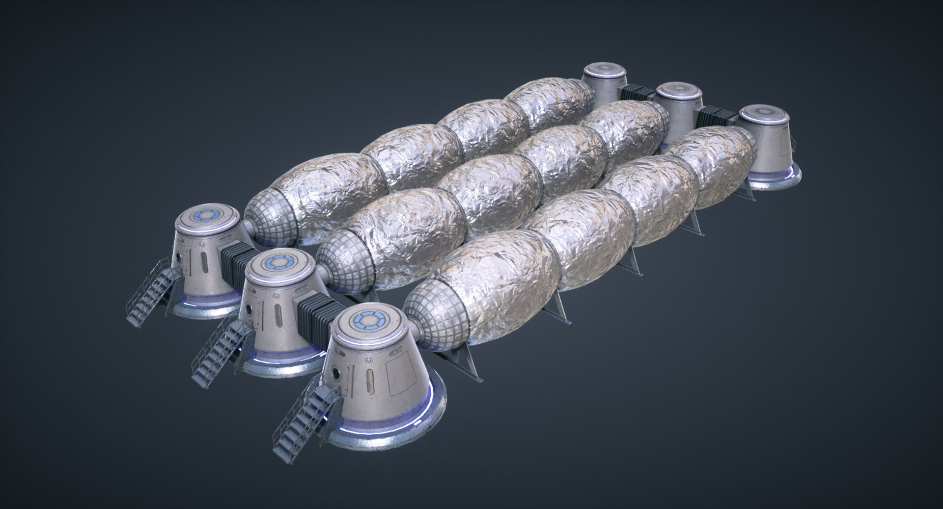 3D Model Mars Kitbash - Station - TurboSquid 1432028