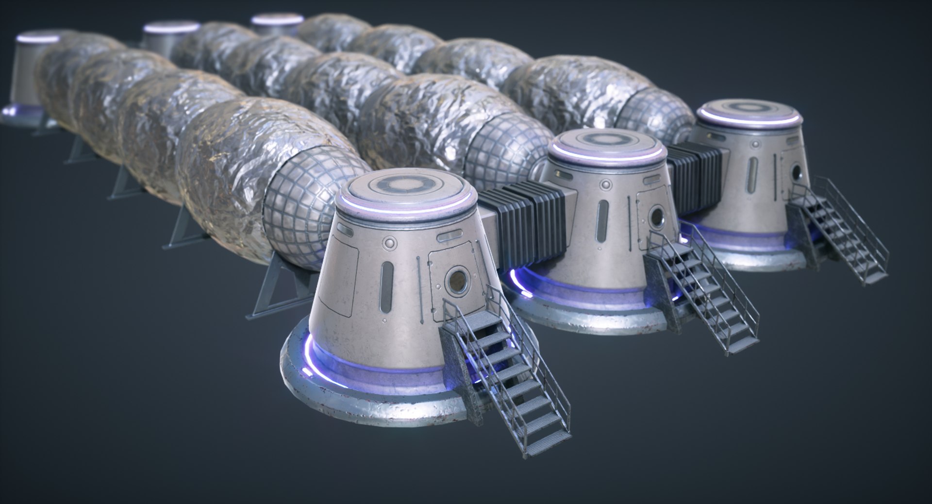 3D Model Mars Kitbash - Station - TurboSquid 1432028