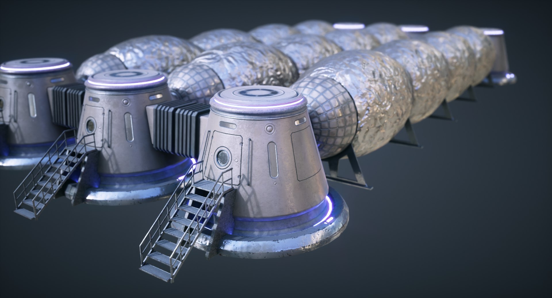 3D Model Mars Kitbash - Station - TurboSquid 1432028