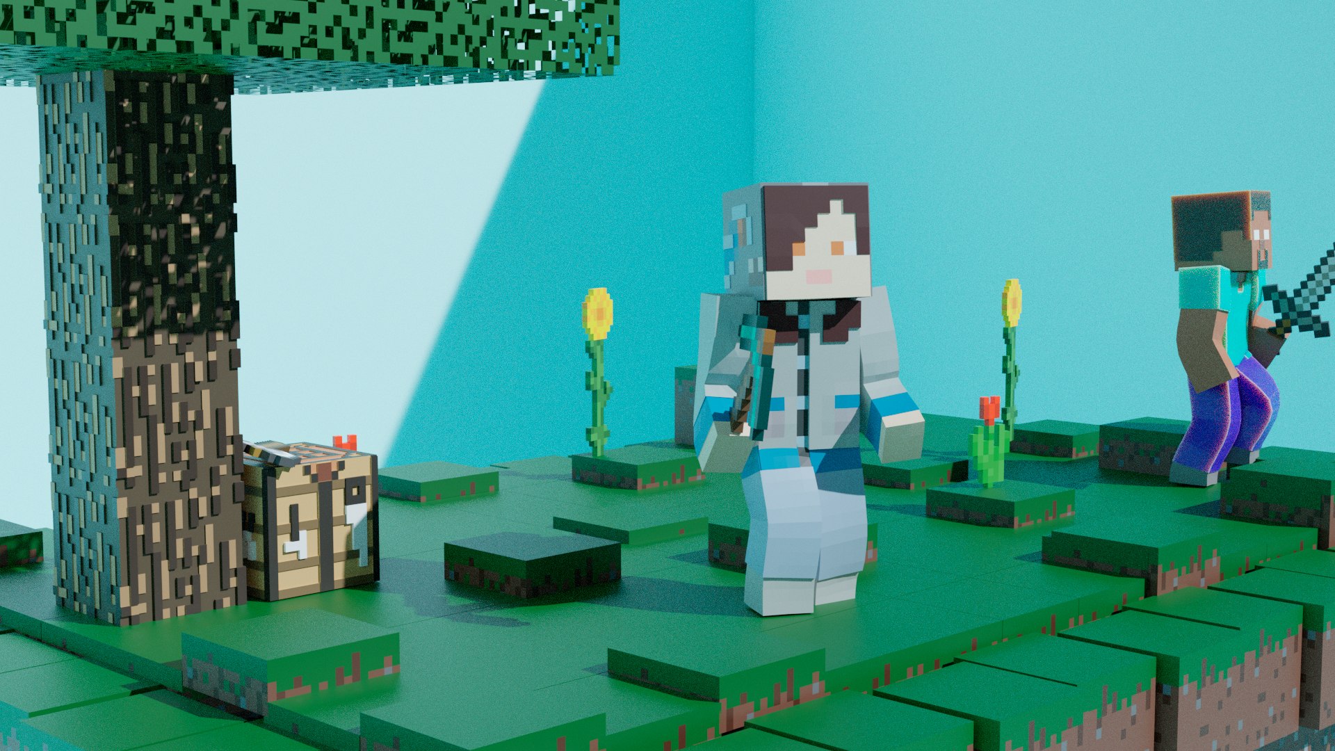 Minecraft-Characters 3D model - TurboSquid 1728053