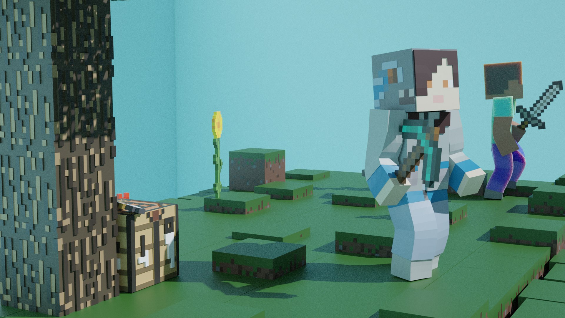 Minecraft-Characters 3D model - TurboSquid 1728053