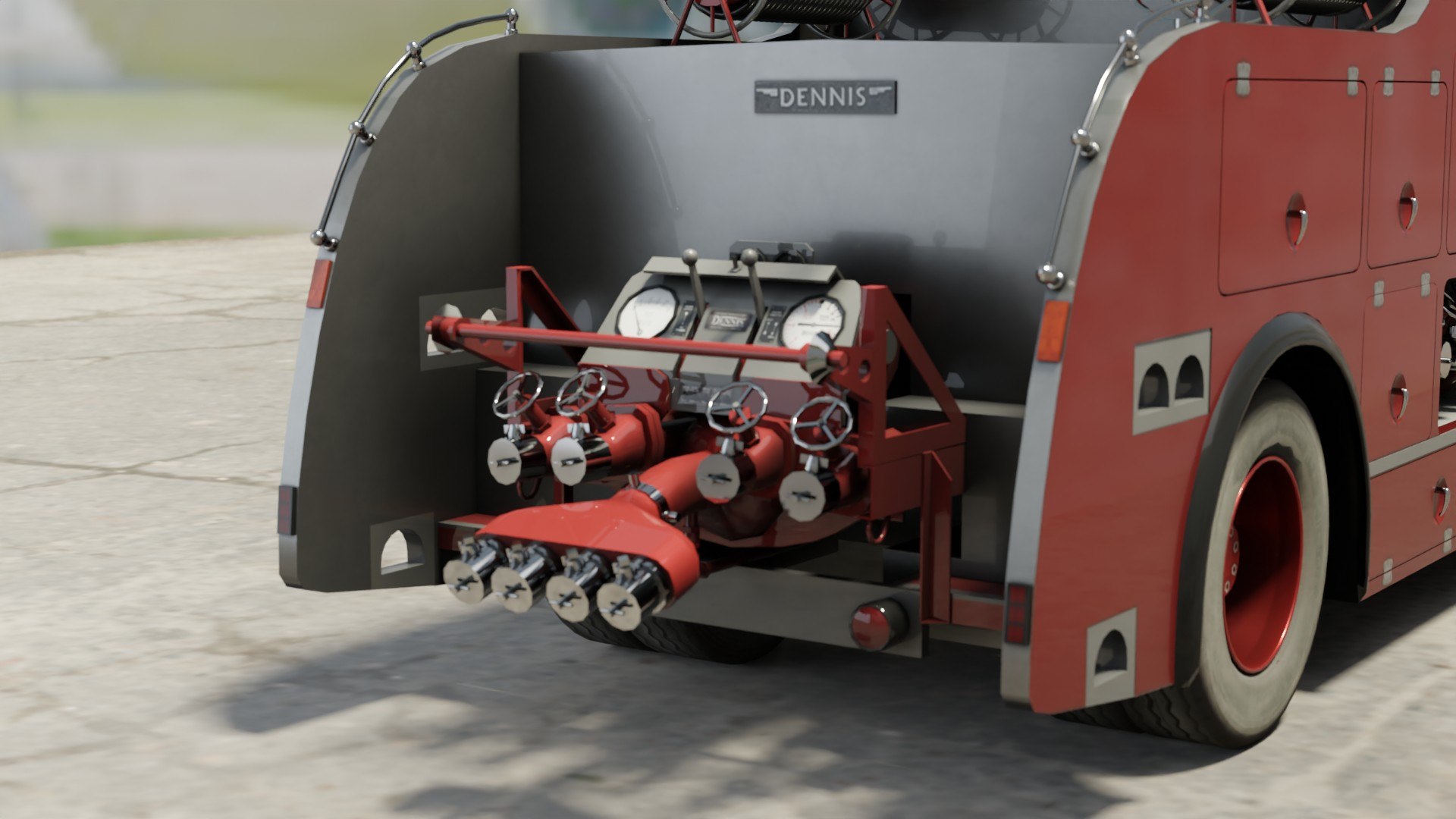 3D Model Dennis F12 Fire Engine - TurboSquid 2127954