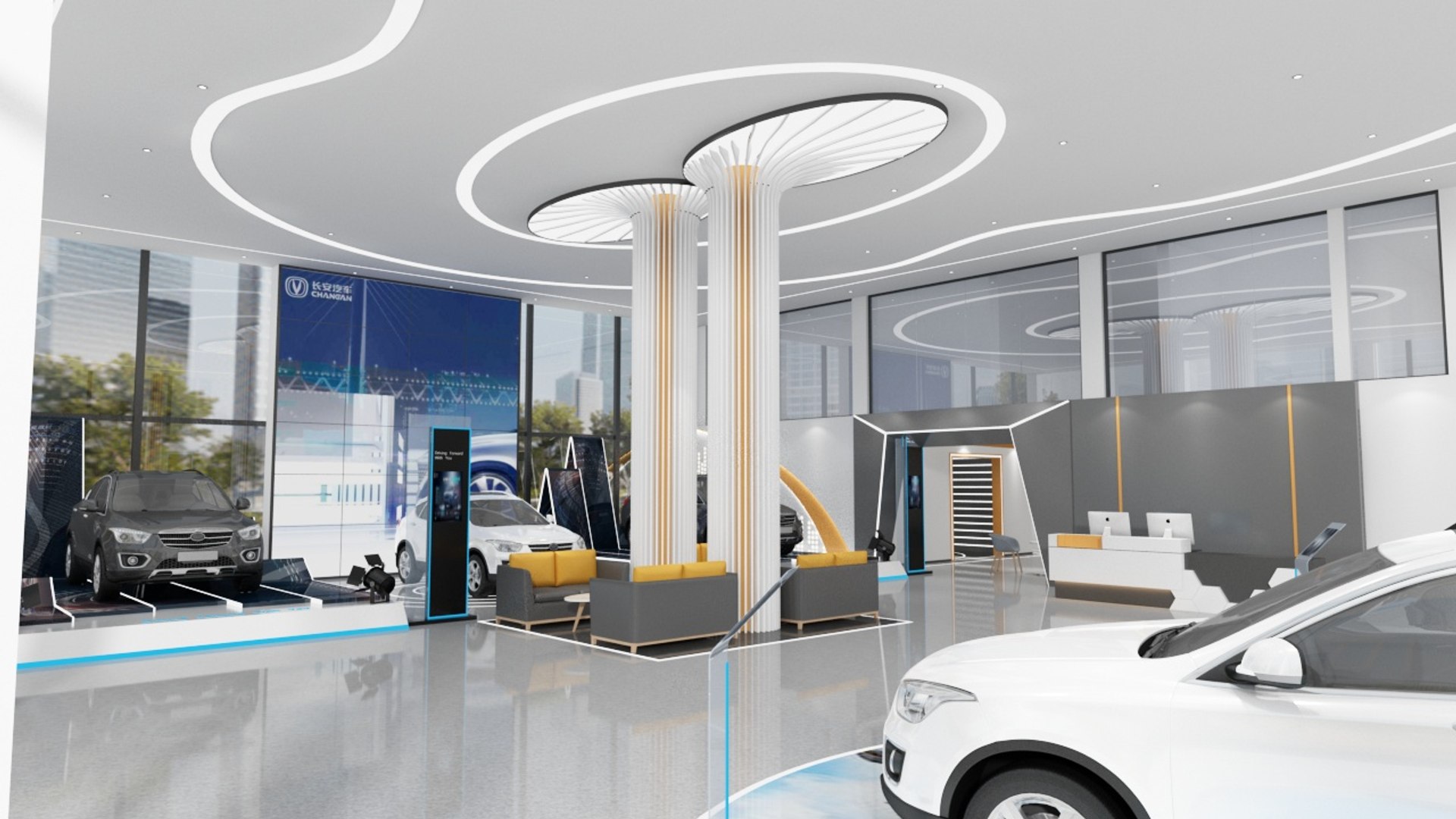 3D Automobile 4S Shop model - TurboSquid 1910654