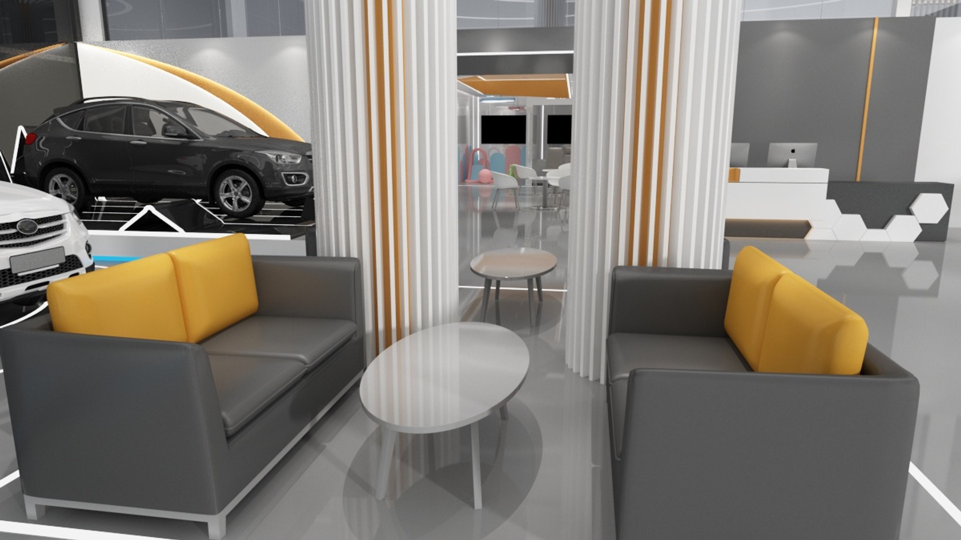 3D Automobile 4S Shop model - TurboSquid 1910654