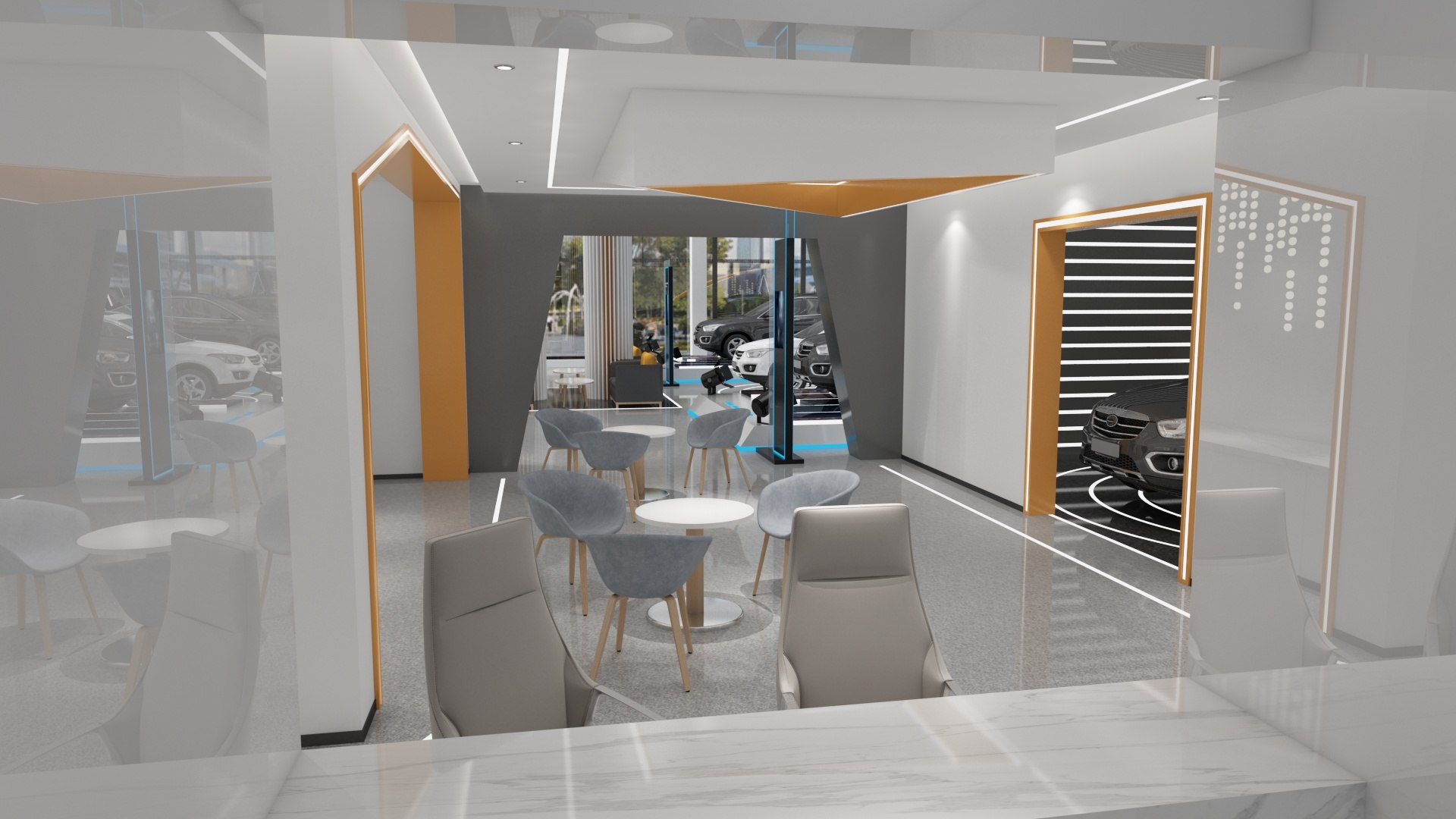 3D Automobile 4S Shop Model - TurboSquid 1910654