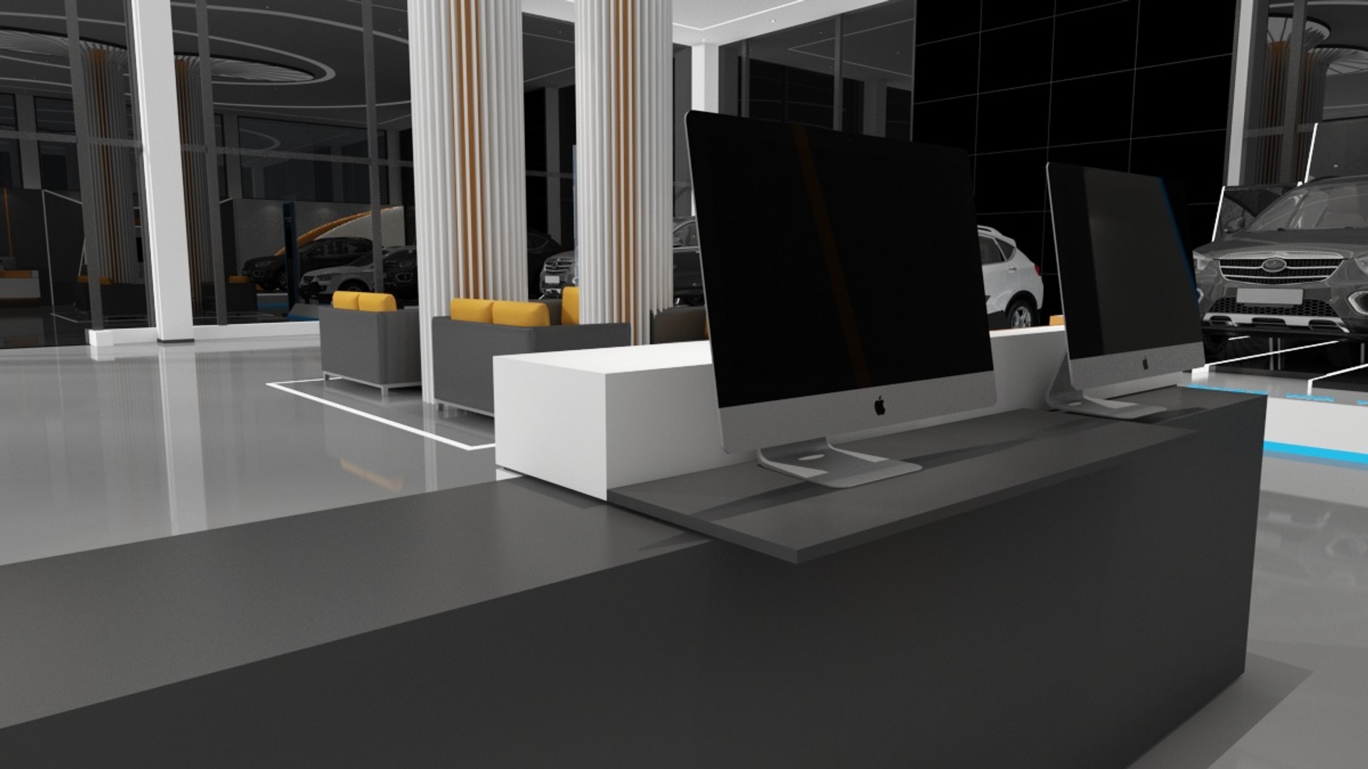 3D Automobile 4S Shop model - TurboSquid 1910654