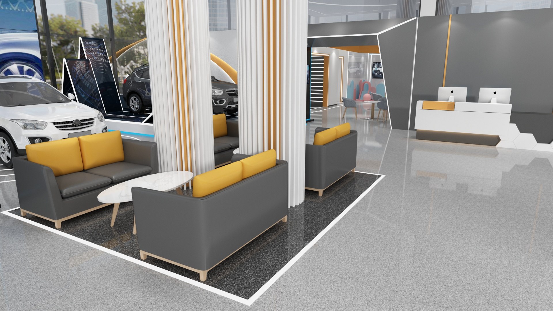 3D Automobile 4S Shop Model - TurboSquid 1910654