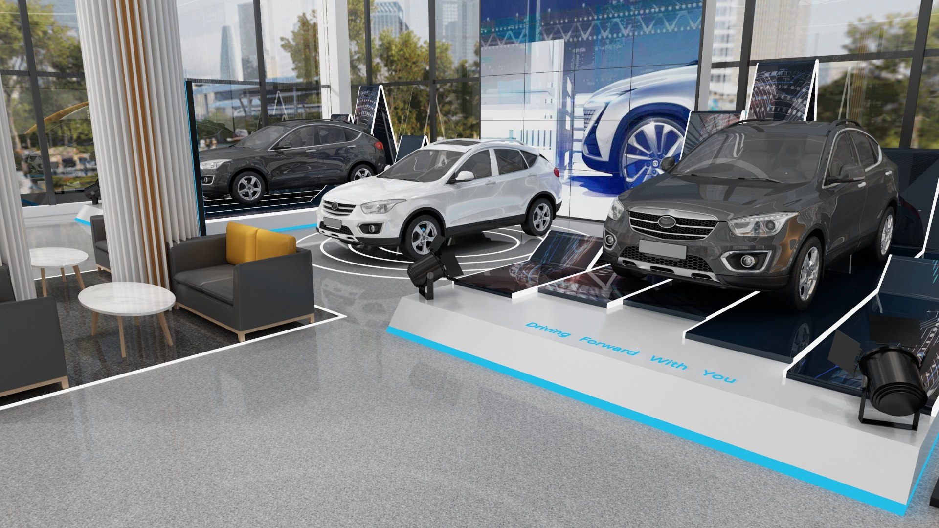 3D Automobile 4S Shop Model - TurboSquid 1910654