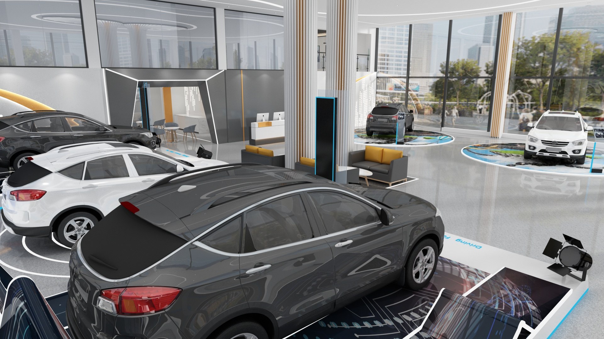 3D Automobile 4S Shop Model - TurboSquid 1910654