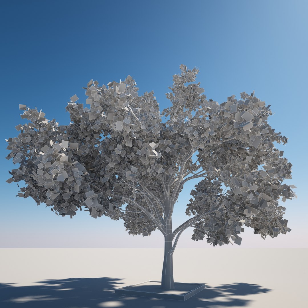 3d wood tree model