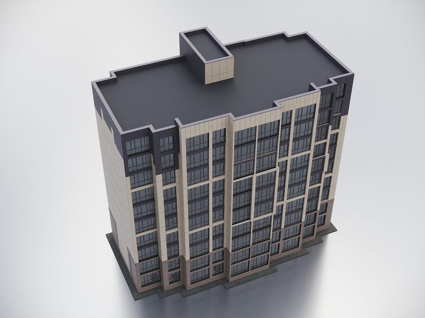 3D Modern Residential Building 009 Model - TurboSquid 2153820
