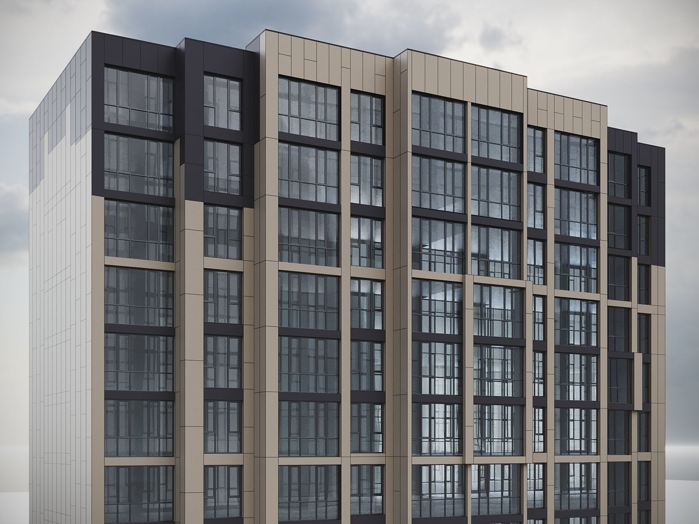 3D Modern Residential Building 009 Model - TurboSquid 2153820