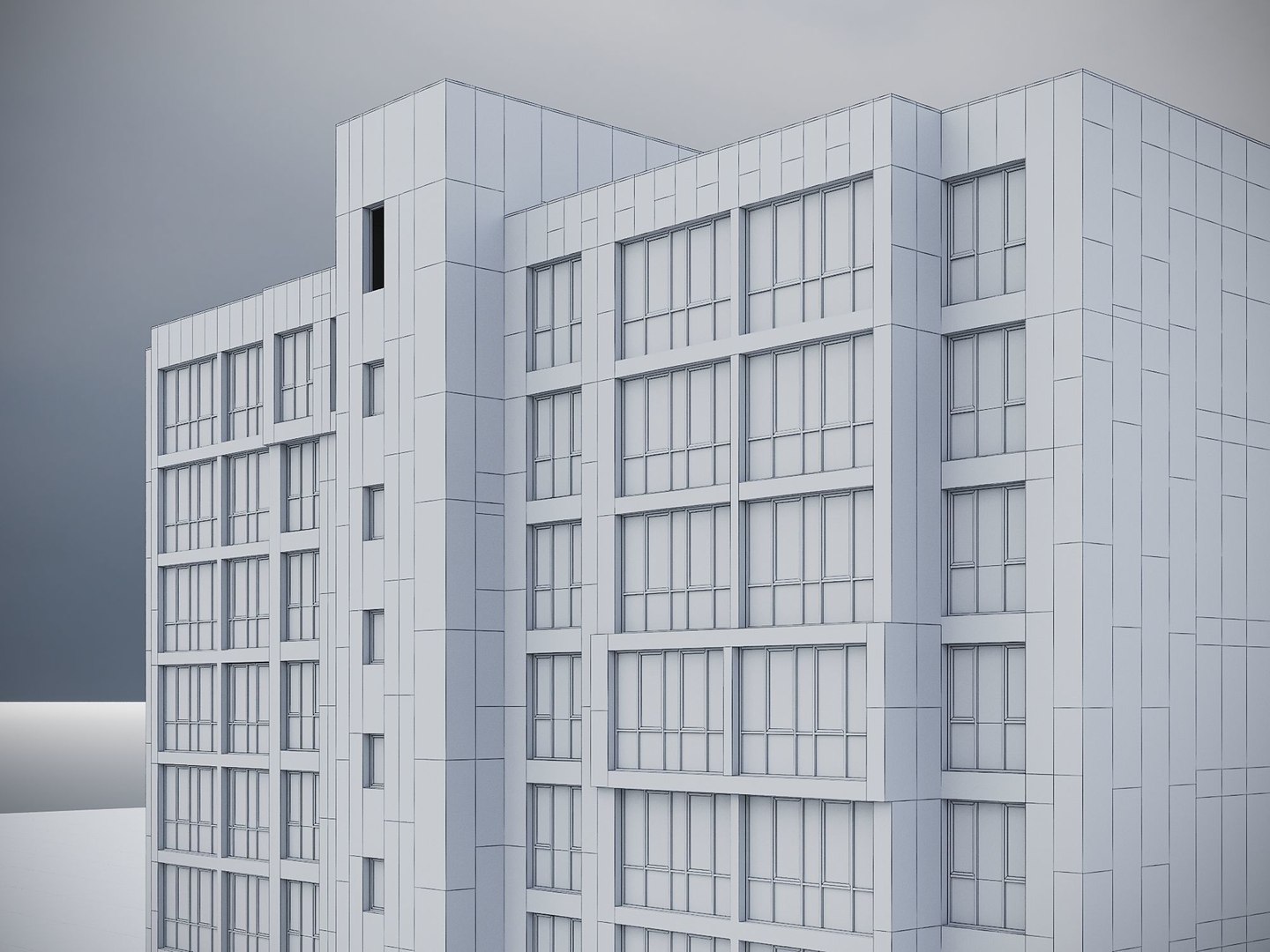 3D Modern Residential Building 009 Model - TurboSquid 2153820