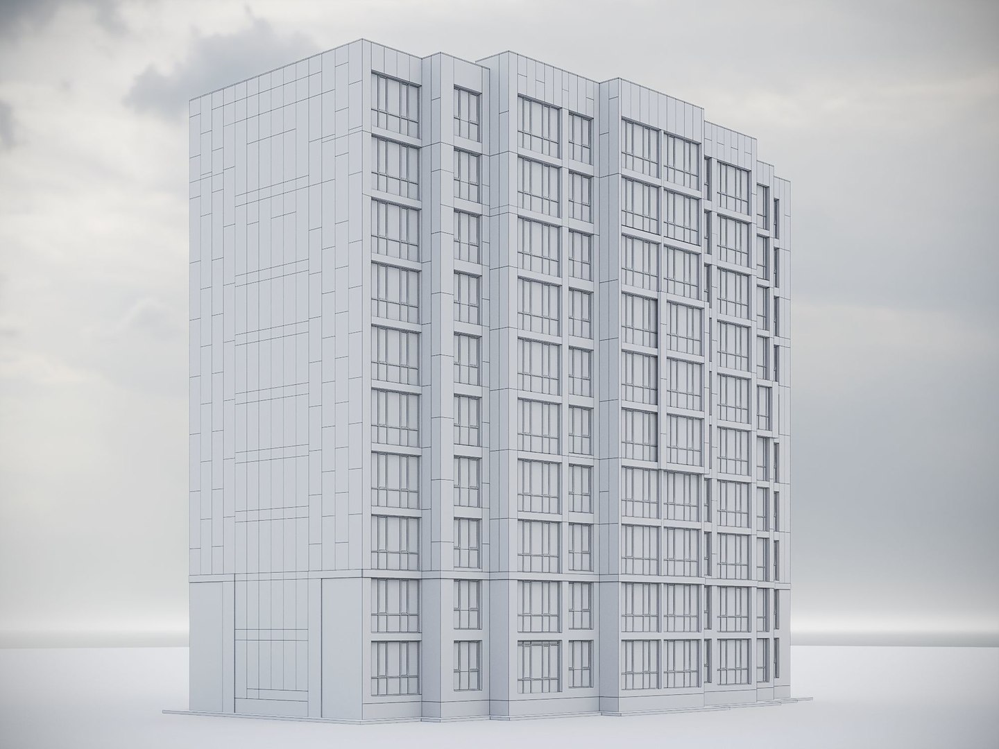 3D Modern Residential Building 009 Model - TurboSquid 2153820