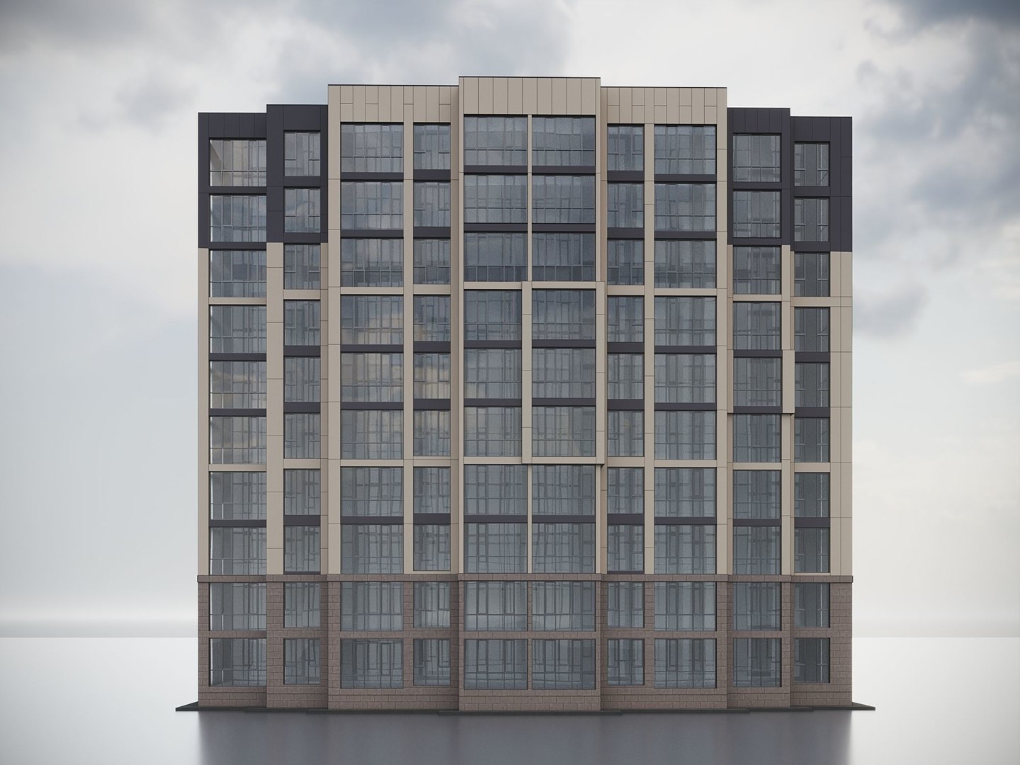 3D Modern Residential Building 009 Model - TurboSquid 2153820