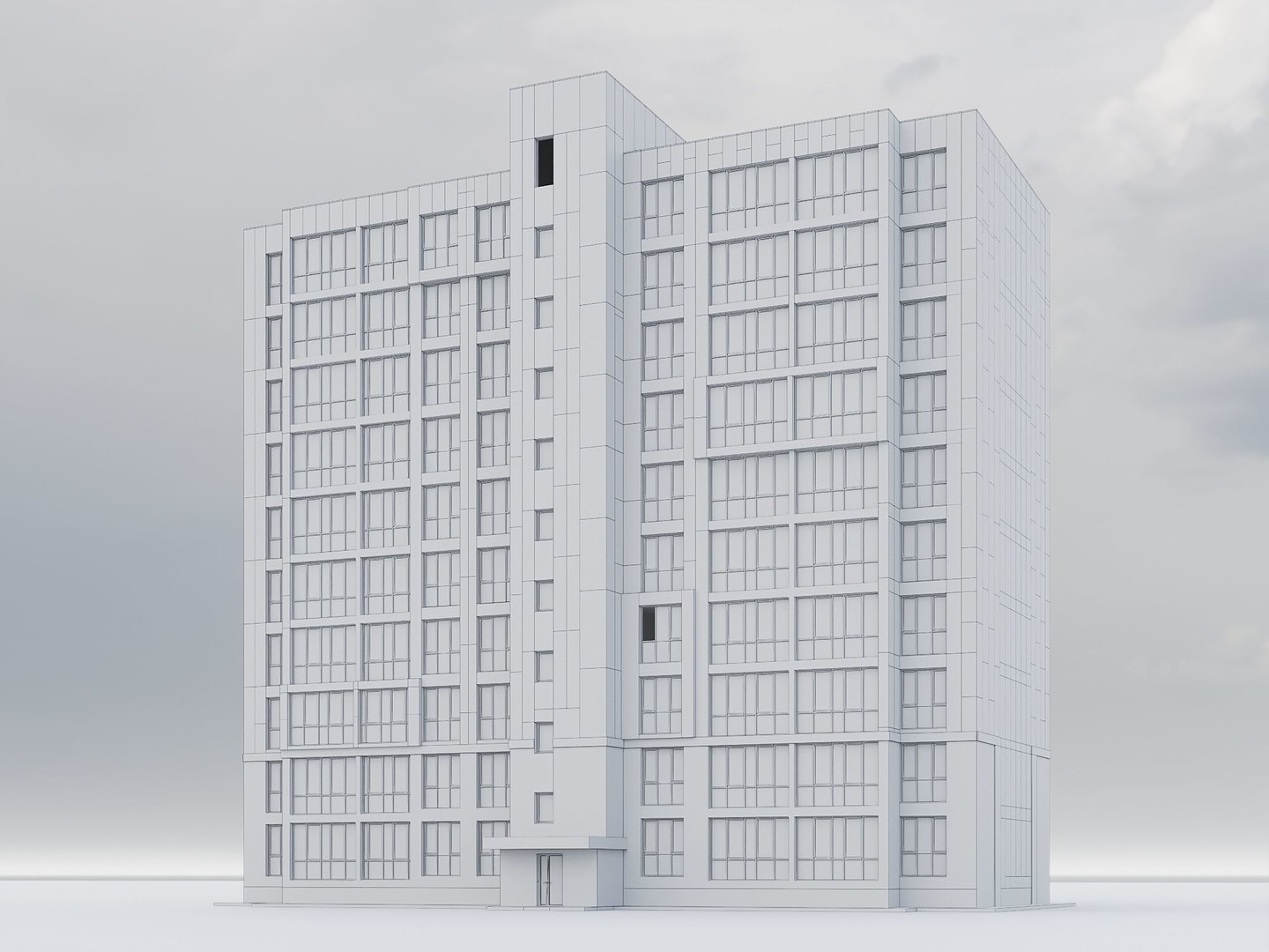 3D Modern Residential Building 009 Model - TurboSquid 2153820