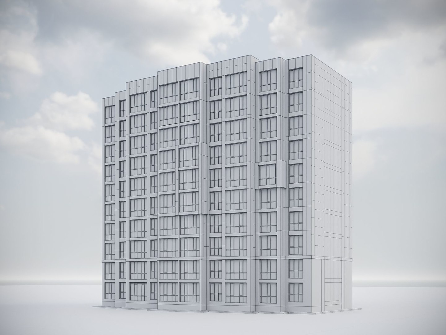 3D Modern Residential Building 009 Model - TurboSquid 2153820