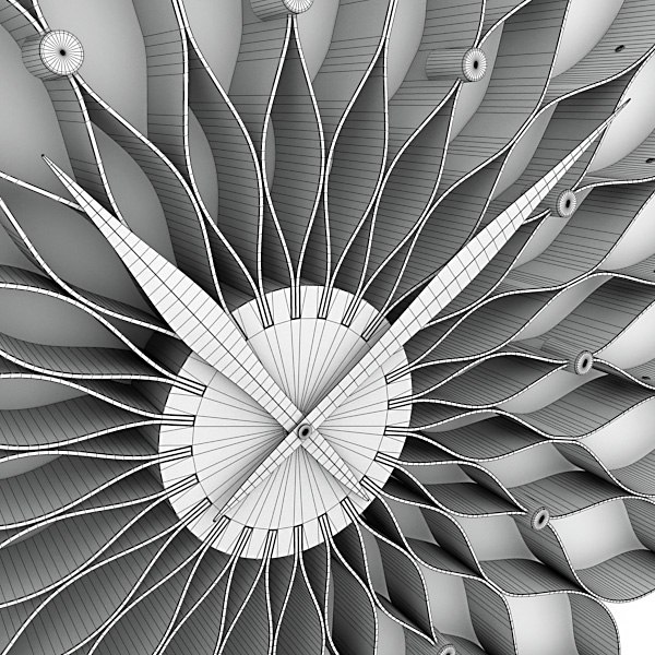 3d analog decorative wall clock model