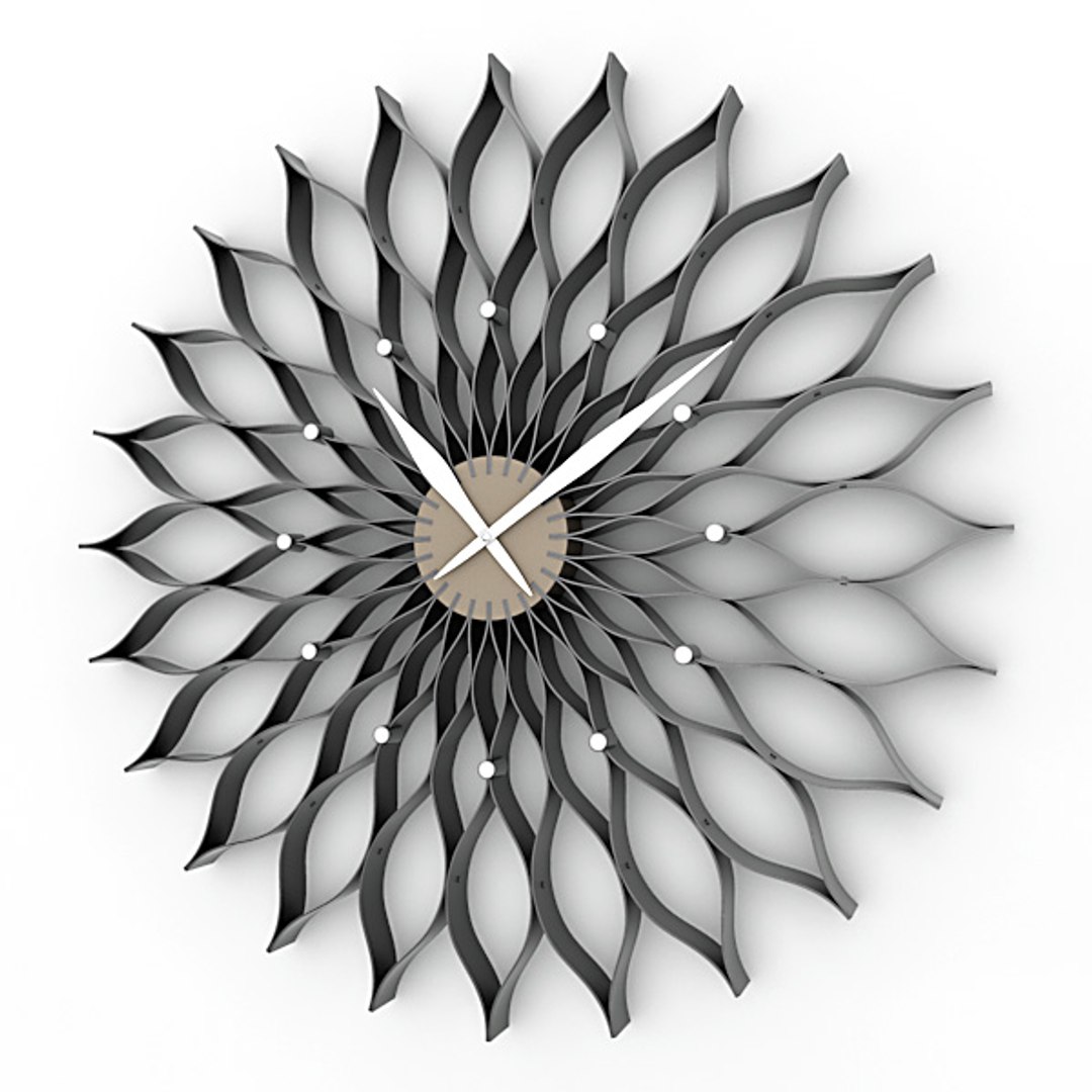 3d analog decorative wall clock model