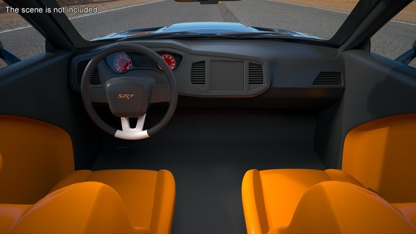 닷지 챌린저 SRT 심플 인테리어 3D 모델 - TurboSquid 2205365
