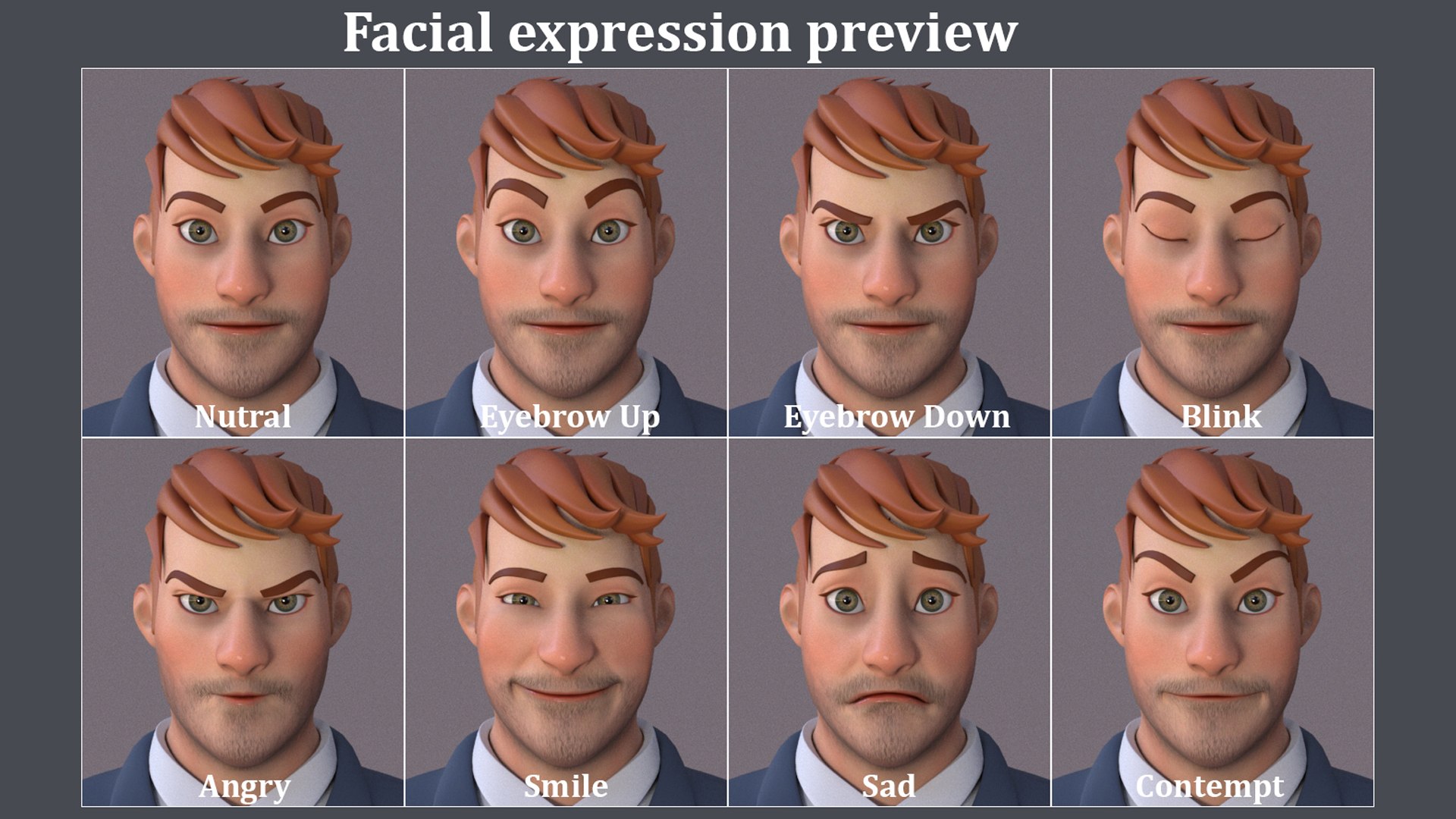 3D Model Andy Cartoon Guy Rig - TurboSquid 2277426