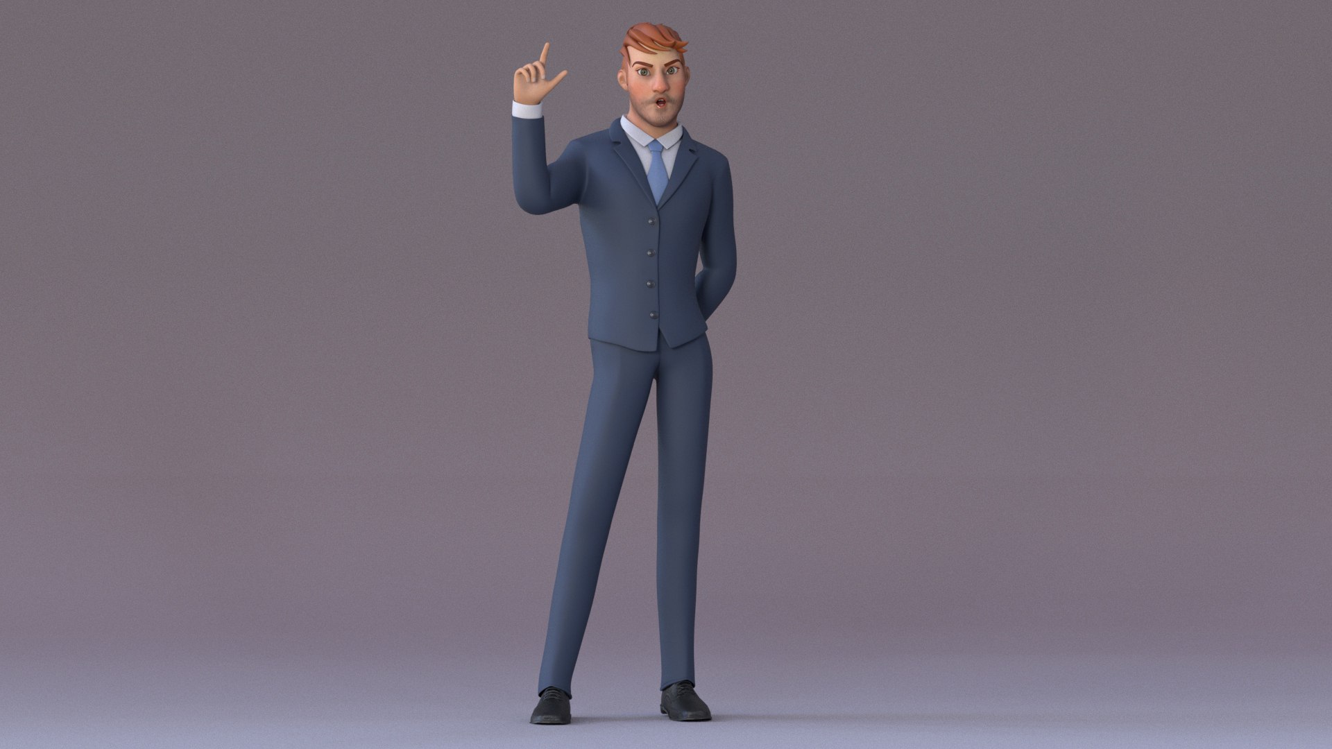 3D Model Andy Cartoon Guy Rig - TurboSquid 2277426