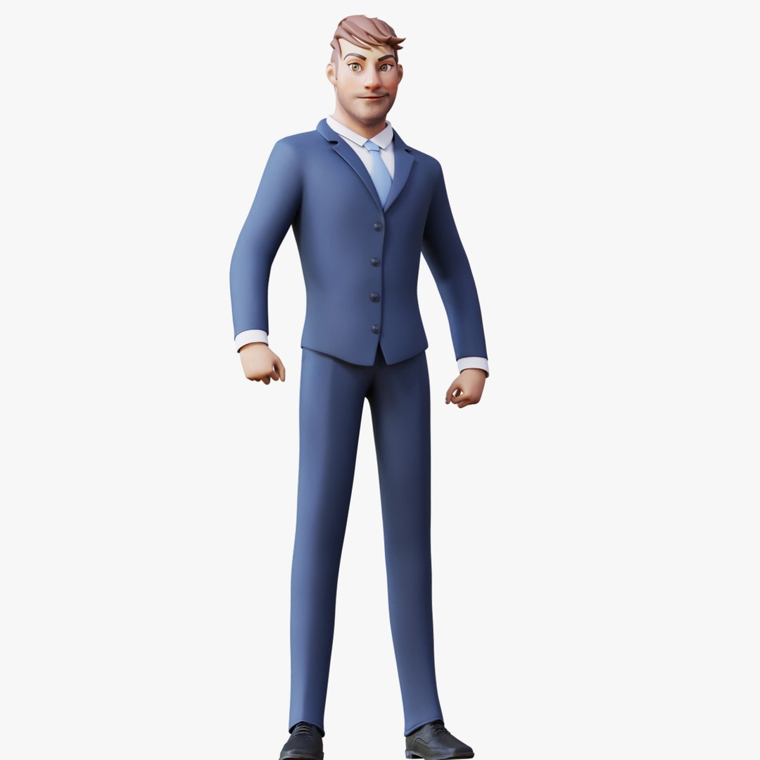 3D Model Andy Cartoon Guy Rig - TurboSquid 2277426