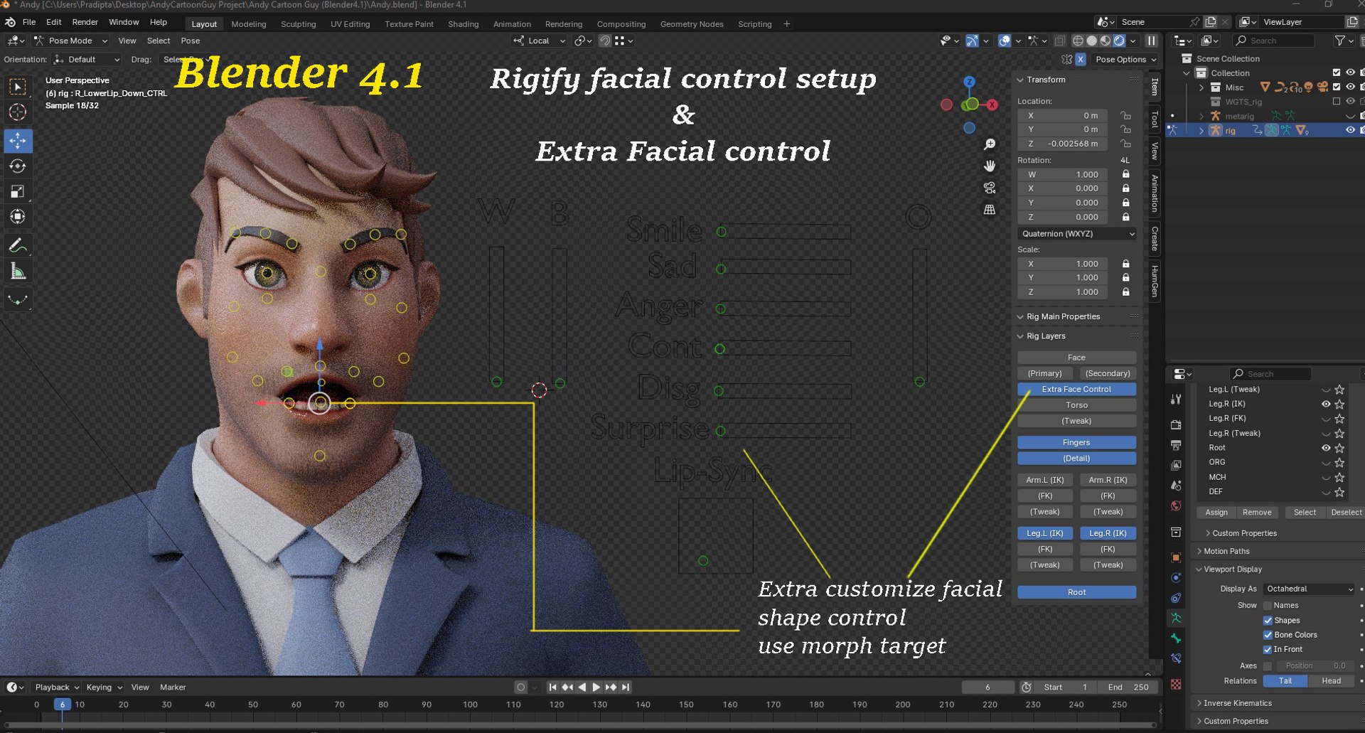 3D Model Andy Cartoon Guy Rig - TurboSquid 2277426