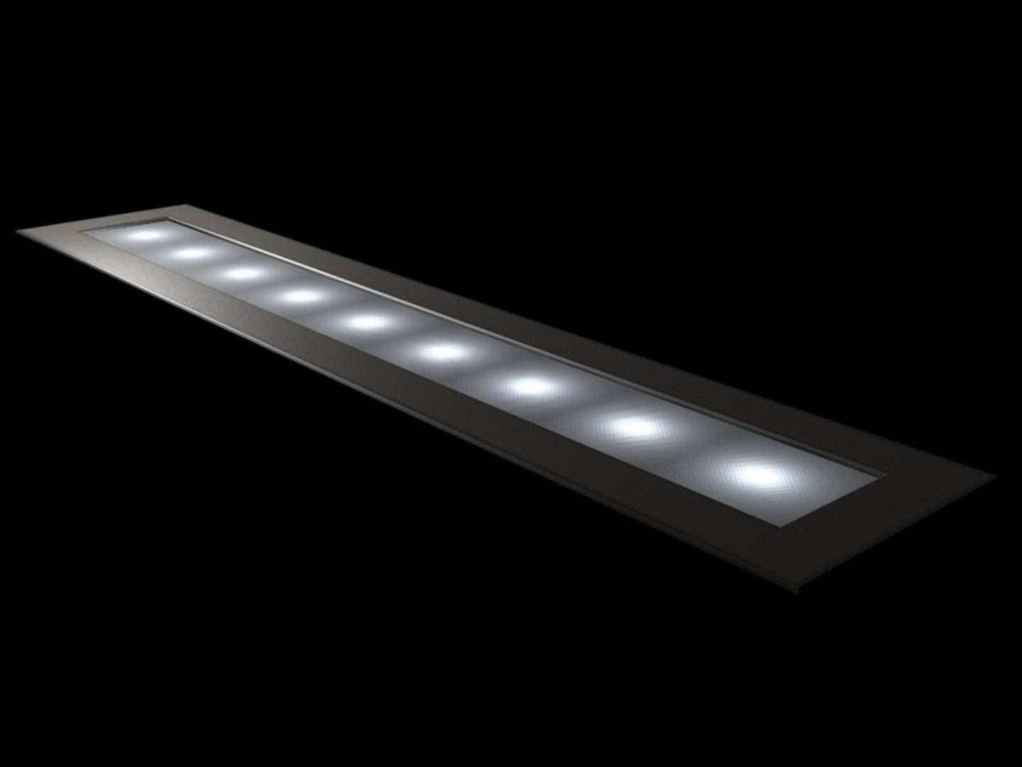 led light strip brushed metal 3d model
