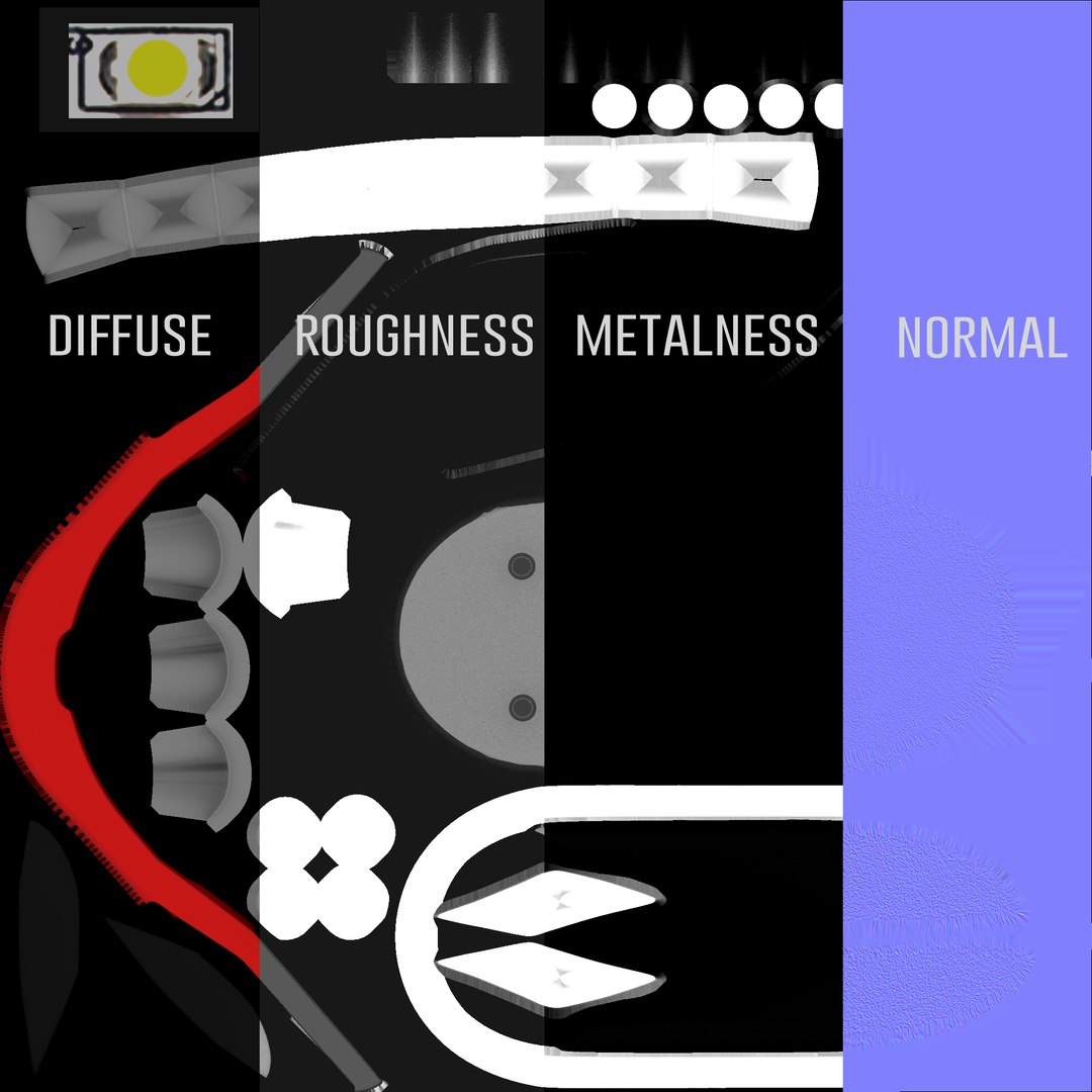 3D Led Sinal Sul Model - TurboSquid 1293091