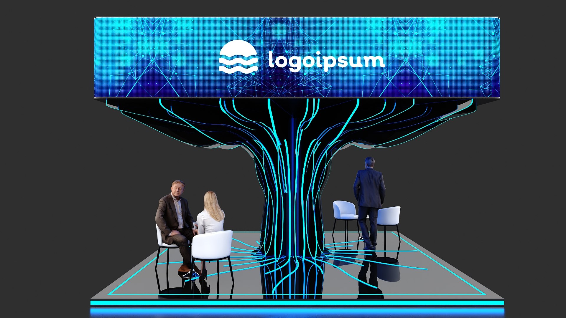 3D Technology Tree Booth - TurboSquid 2418695