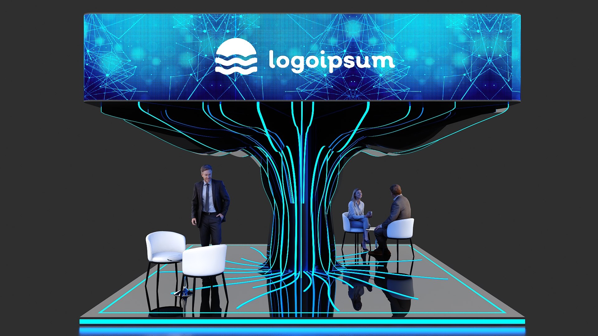 3D Technology Tree Booth - TurboSquid 2418695