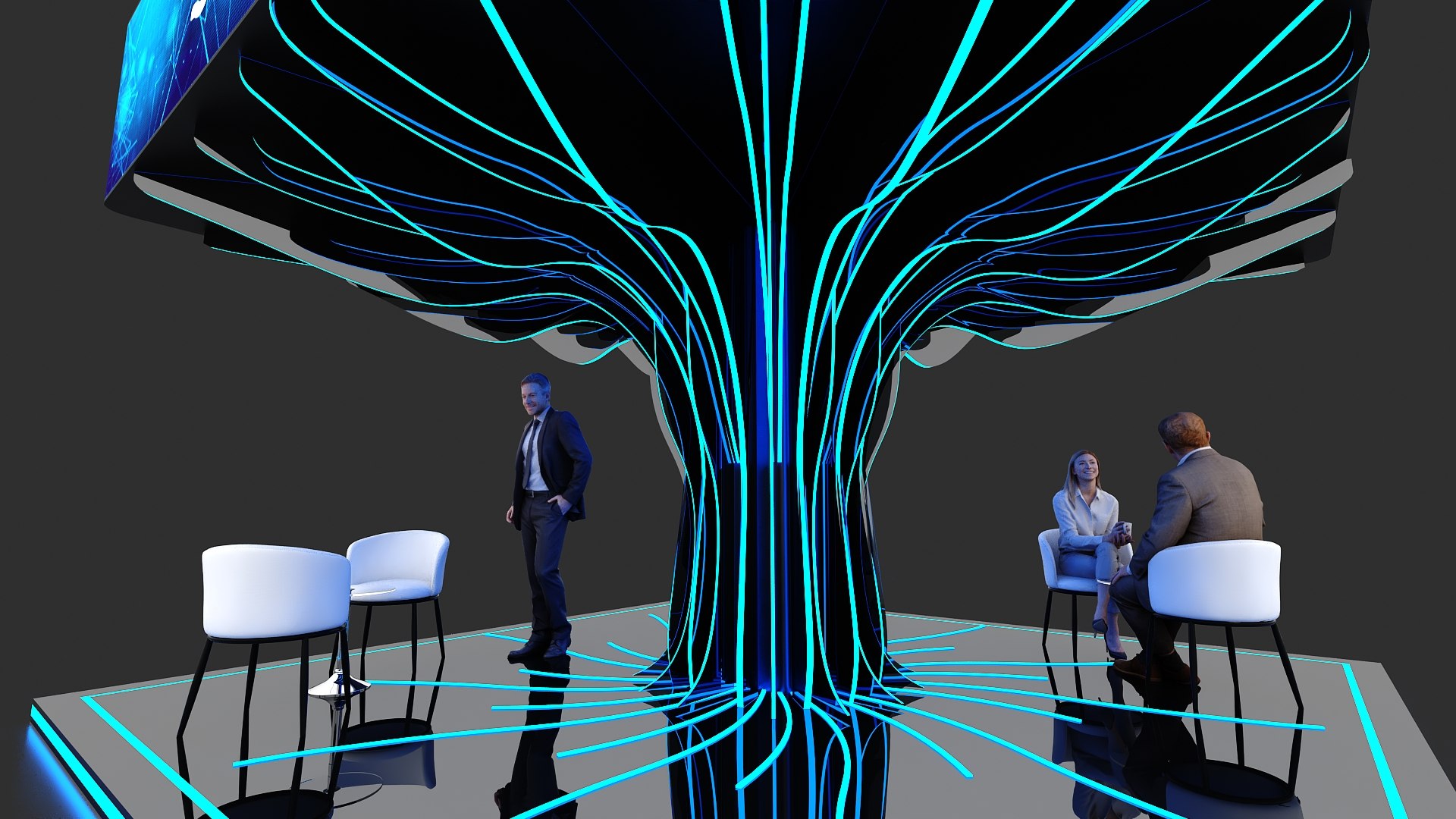 3D Technology Tree Booth - TurboSquid 2418695