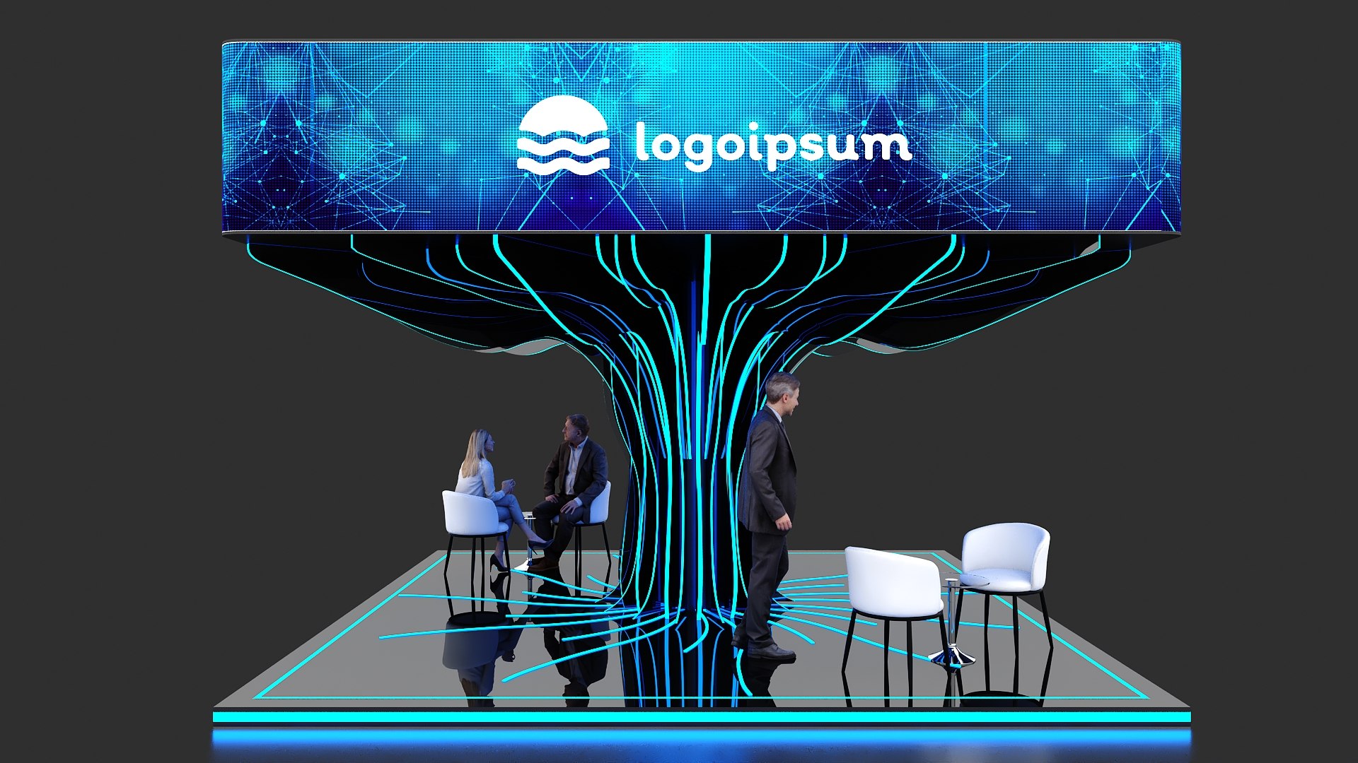 3D Technology Tree Booth - TurboSquid 2418695